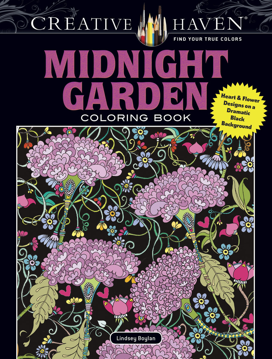 Creative Haven: Midnight Garden Coloring Book – Spot Colors