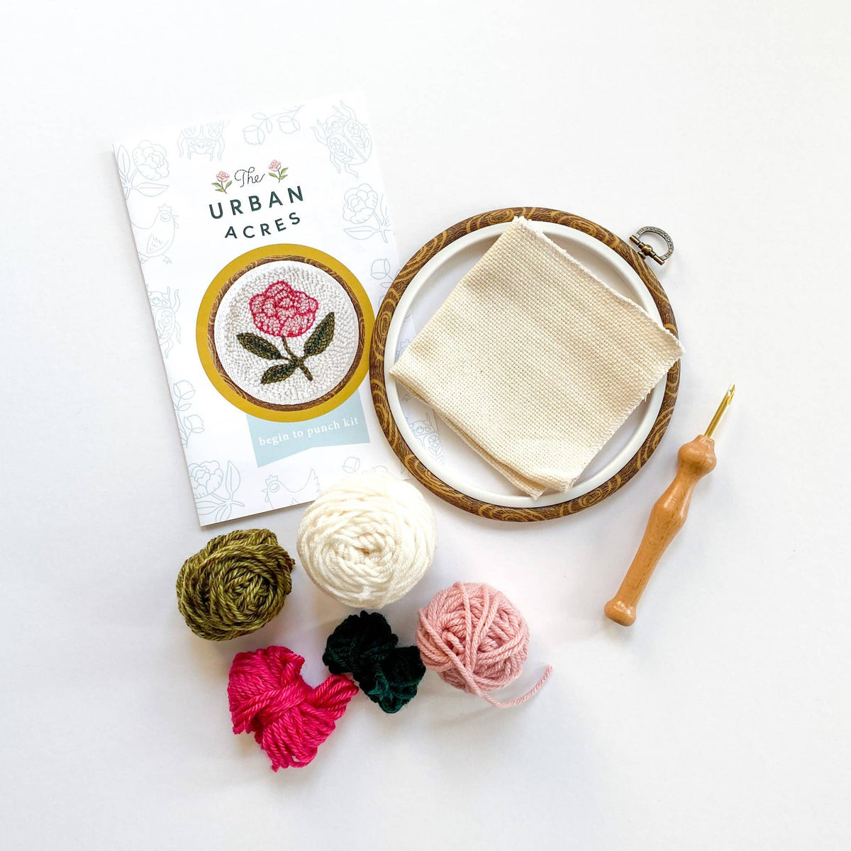 Pink Peony Punch Needle Kit – Spot Colors
