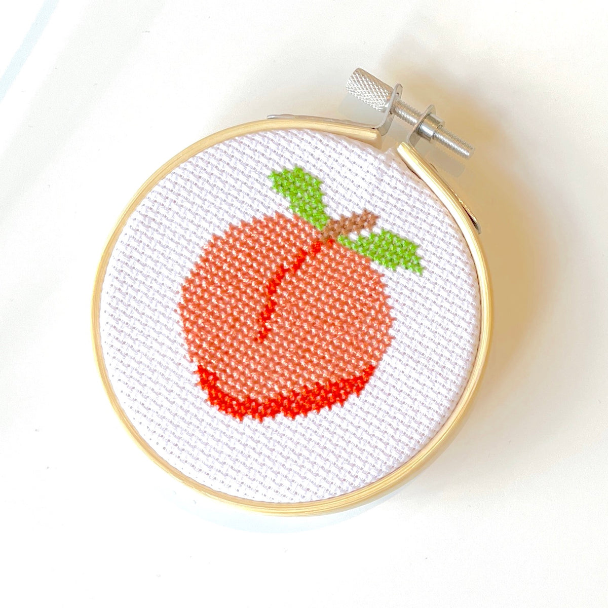 Peach Cross Stitch Kit – Spot Colors