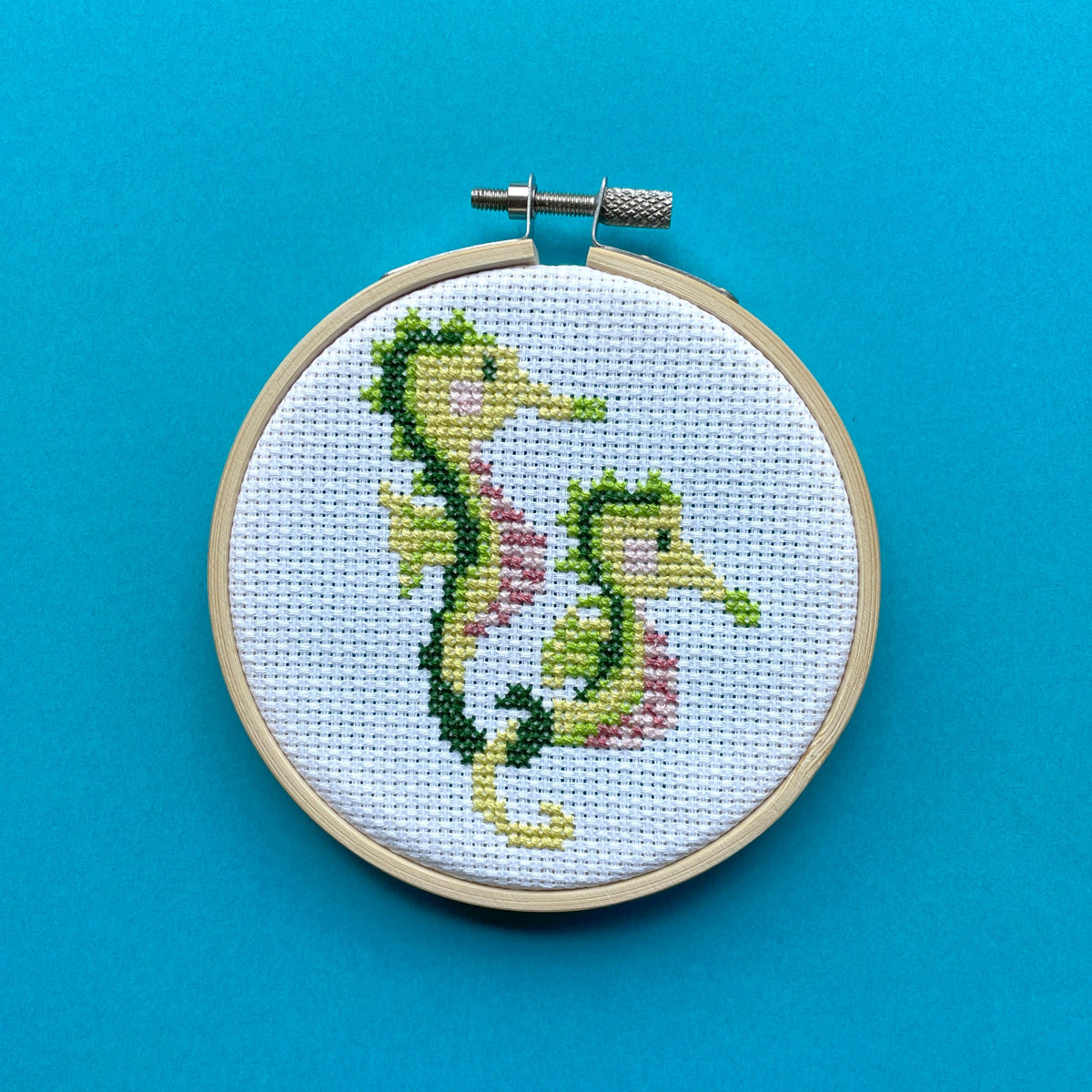Seahorses by Mary Engelbreit Counted Cross Stitch DIY KIT – Spot Colors