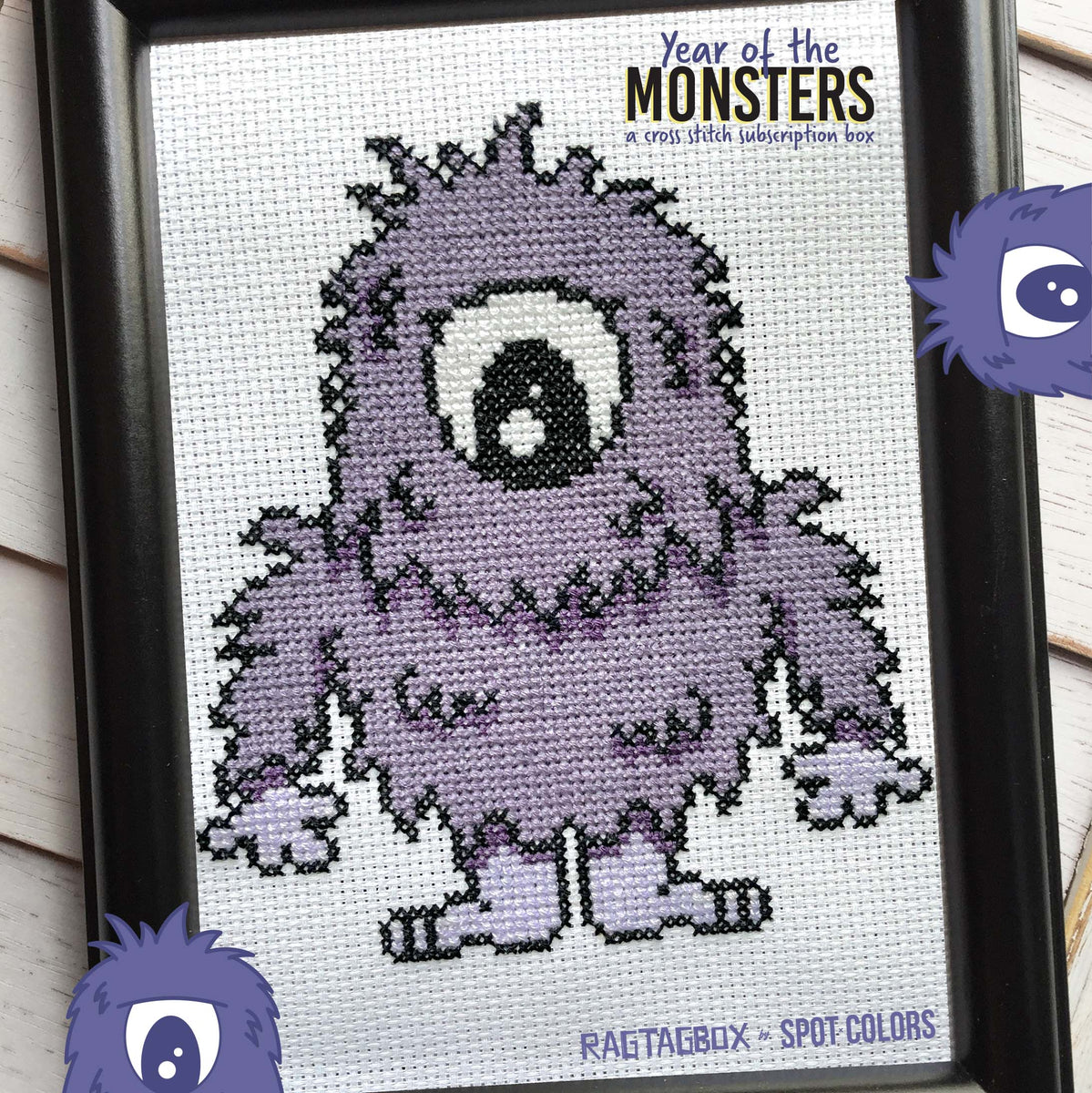 Patrisha Monster Counted Cross Stitch Pattern - January Monster – Spot ...