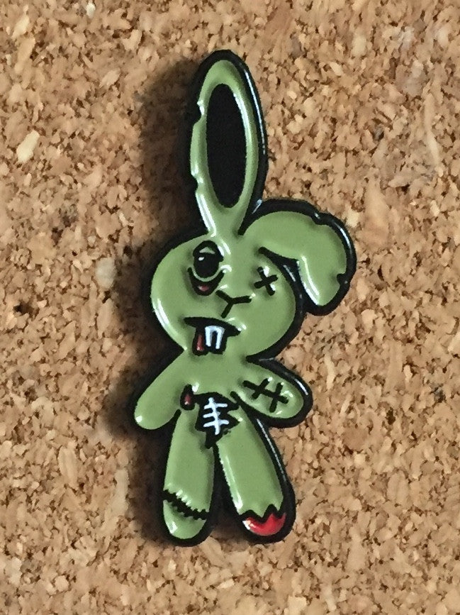 Zombunny Zombie Bunny Soft Enamel Pin 1" – Spot Colors