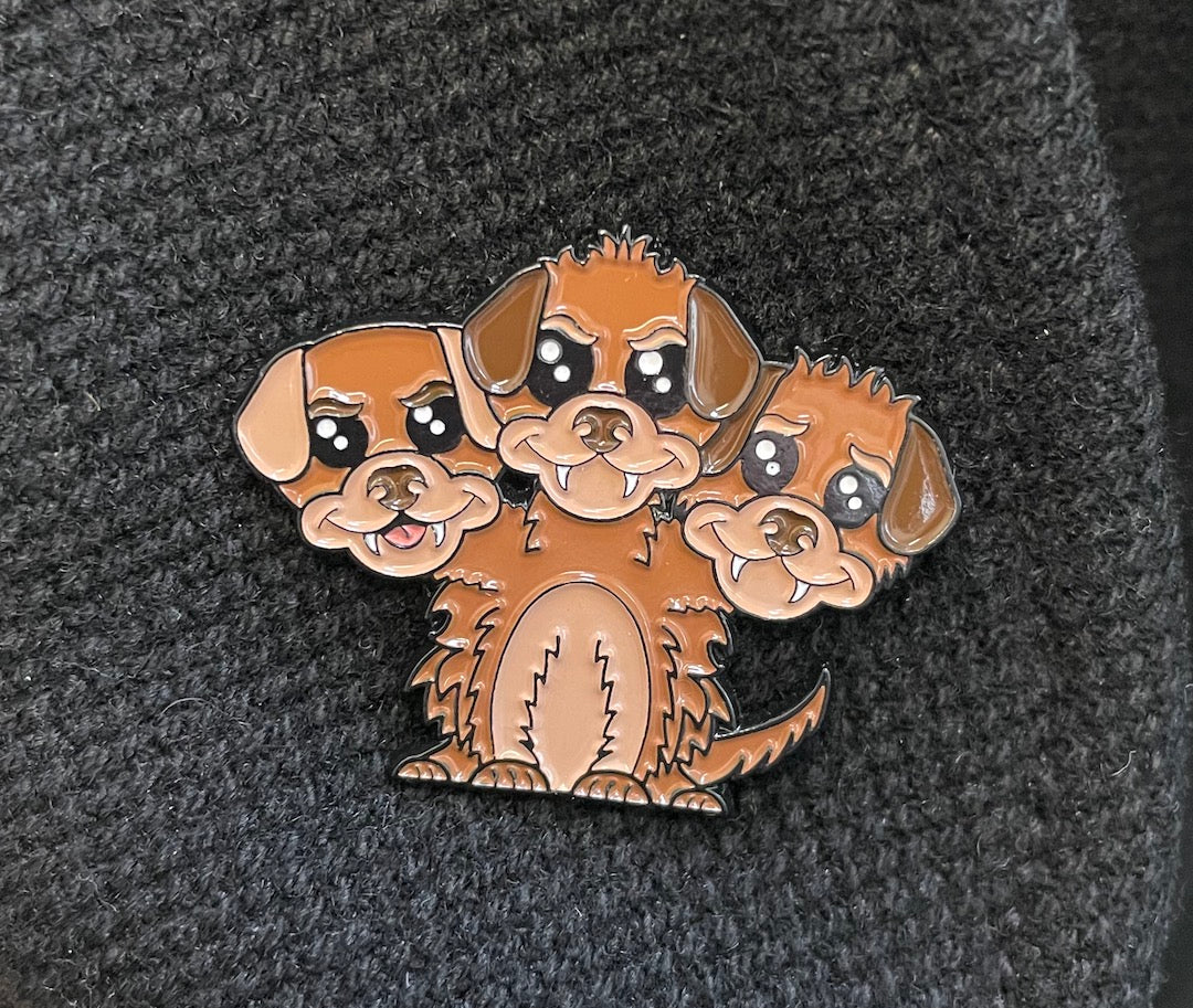 Cerberus Soft Enamel Pin 1.5" – Spot Colors