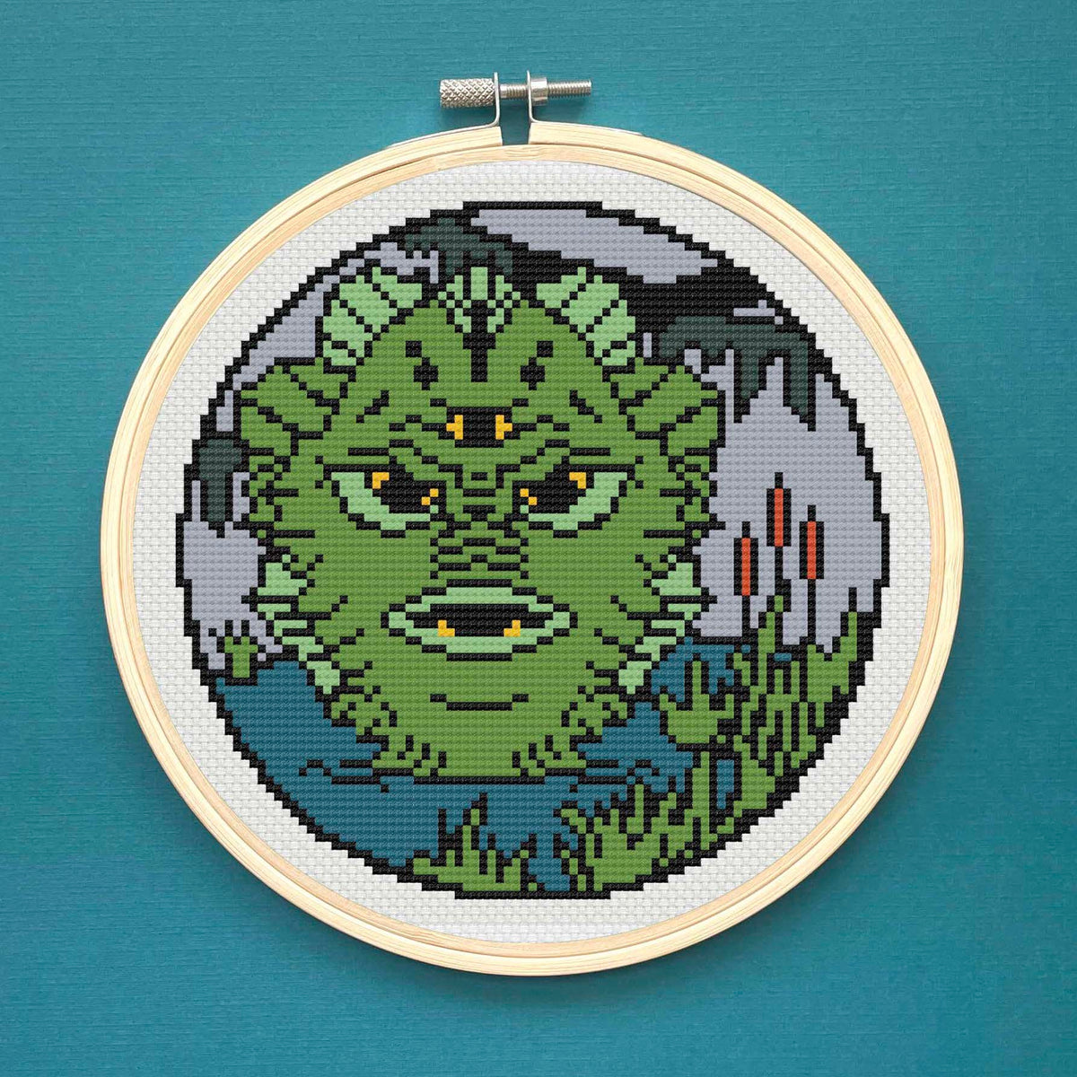 Toxic Swamp Pitre Counted Cross Stitch Pattern DOWNLOAD – Spot Colors