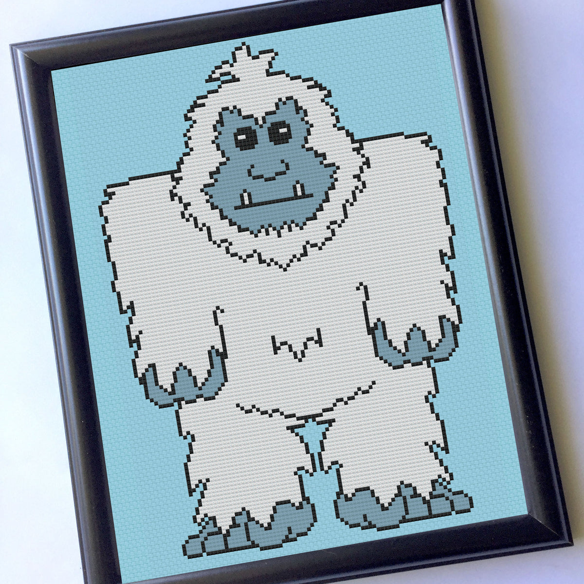 “Yeti” Modern Counted Cross Stitch Digital Pattern – Spot Colors